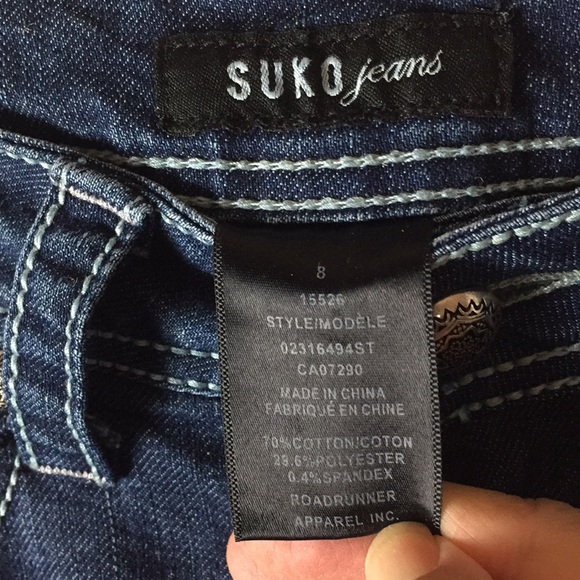 Suko | Jeans | Suko Stretch Bootcut Cross Design Jeans Size 8 | Poshmark